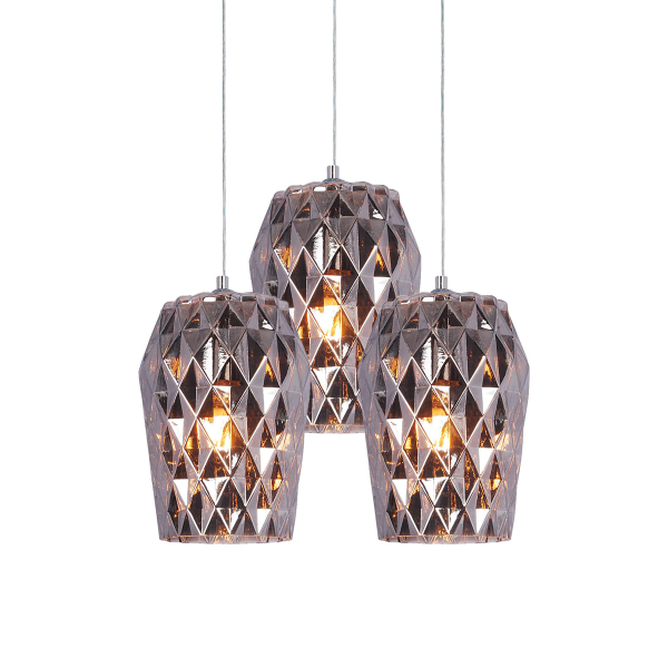 Φωτιστικό Οροφής Πολύφωτο Homelighting Luca 77-3723 Smoked Grey ...