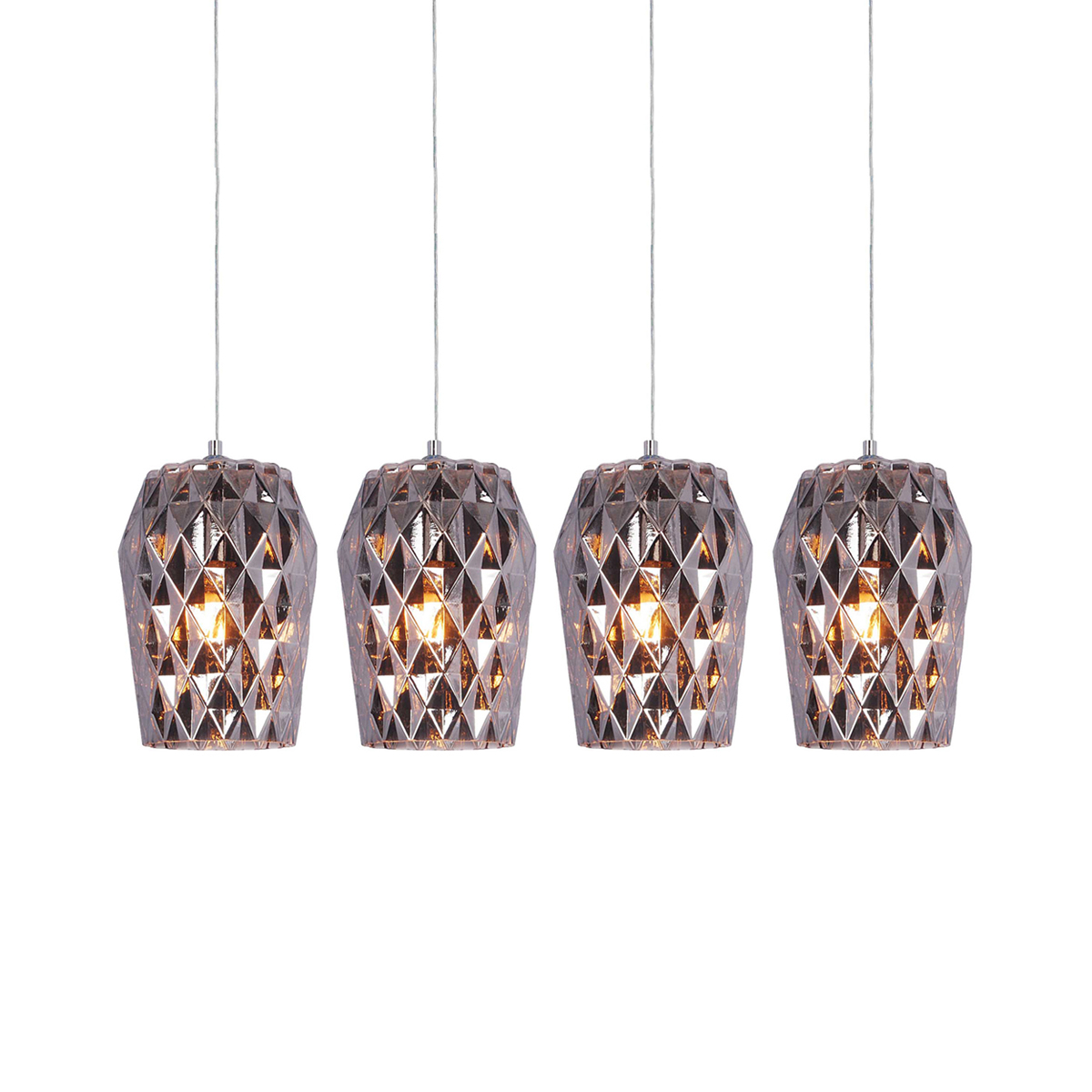 Φωτιστικό Οροφής Πολύφωτο Homelighting Luca 77-3723 Smoked Grey ...