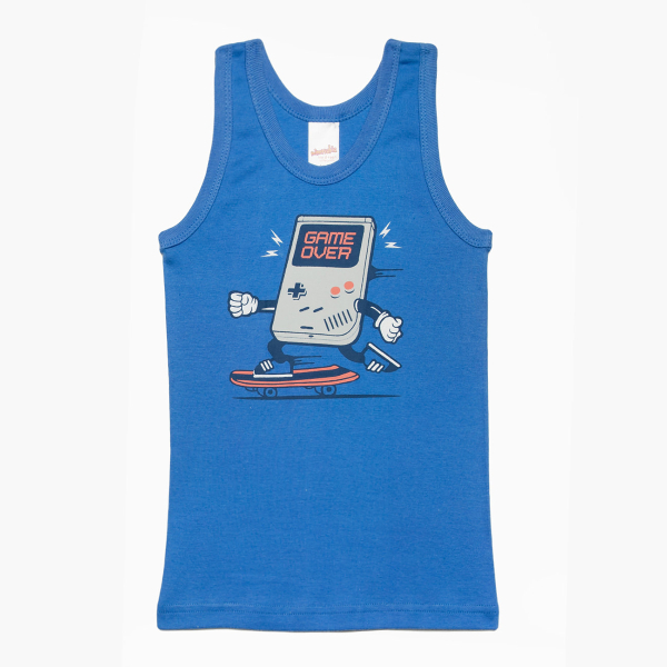 Φανέλα Παιδική Κοντομάνικη Minervakia Game Over 42188-550 Μπλε G ...