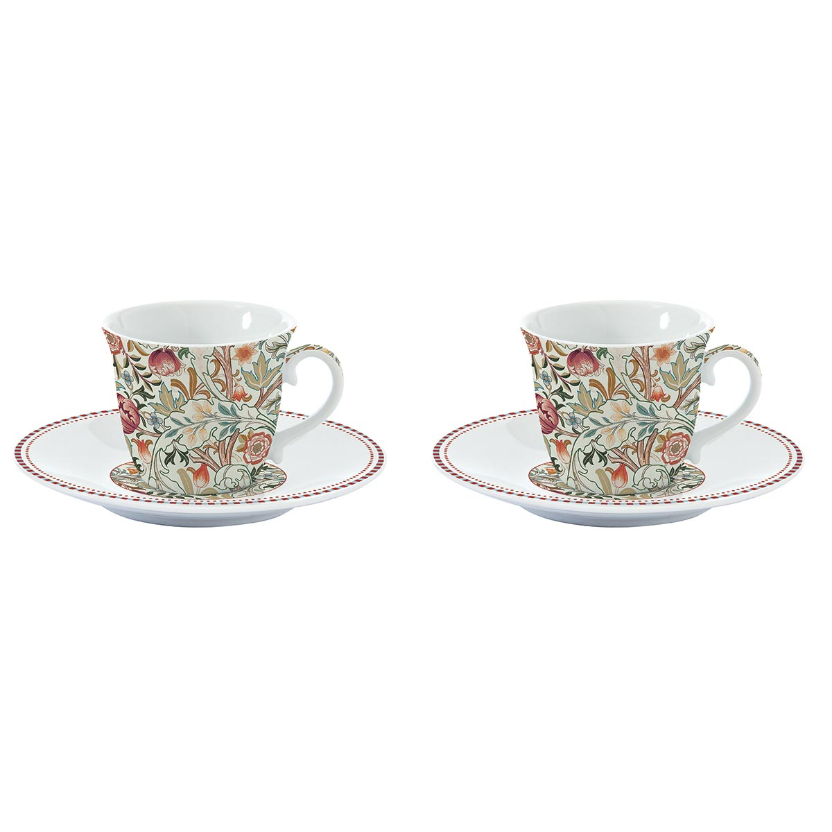 Φλυτζάνια Espresso 80ml + Πιατάκια (Σετ 2τμχ) Marva Morris Natural ...