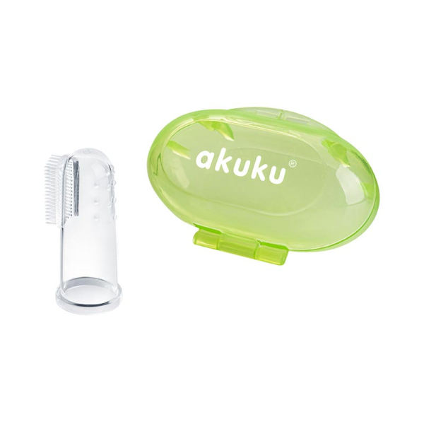 Δακτυλική Οδοντόβουρτσα Μωρού Akuku Πράσινο A0264 5907644002641 | Spitishop
