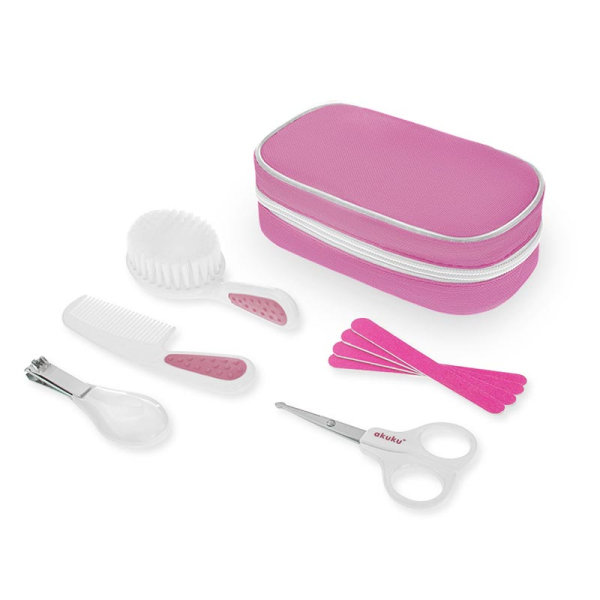 Σετ Περιποίησης Μωρού 9τμχ Akuku Ροζ A0458 5907644004584 | Spitishop