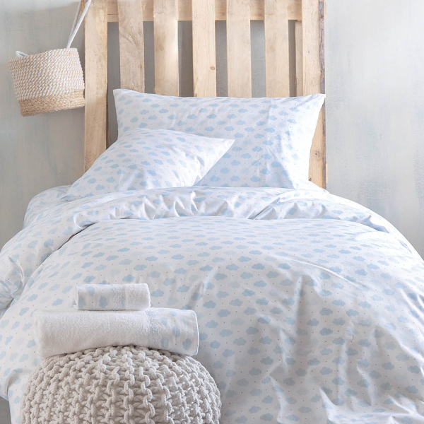 Πάπλωμα Μονό (Σετ 160x240) Rythmos Cloudy Blue 207-108-2320 | Spitishop