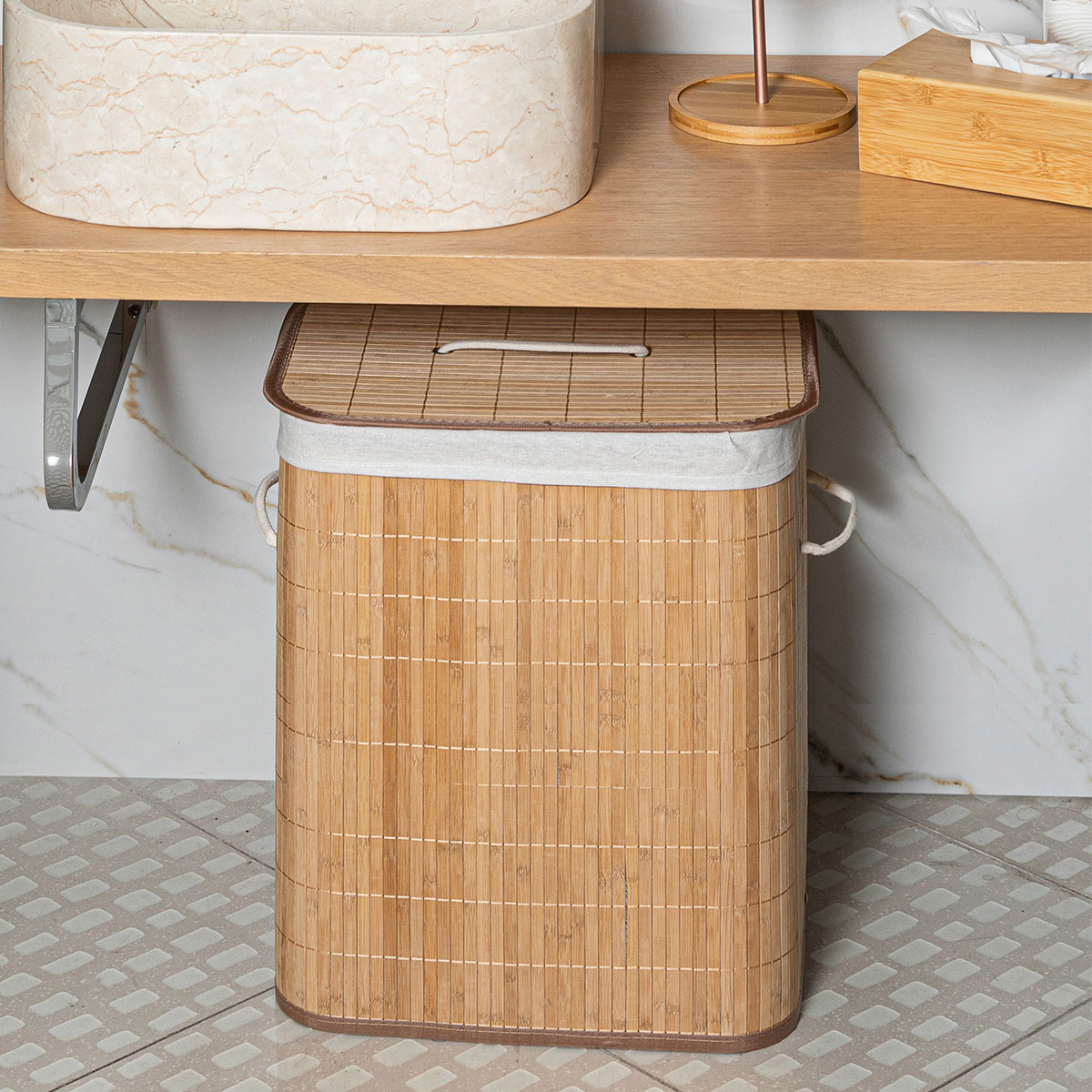 Καλάθι Απλύτων (40x30x50) Estia Bamboo Essentials 02-12816 ...