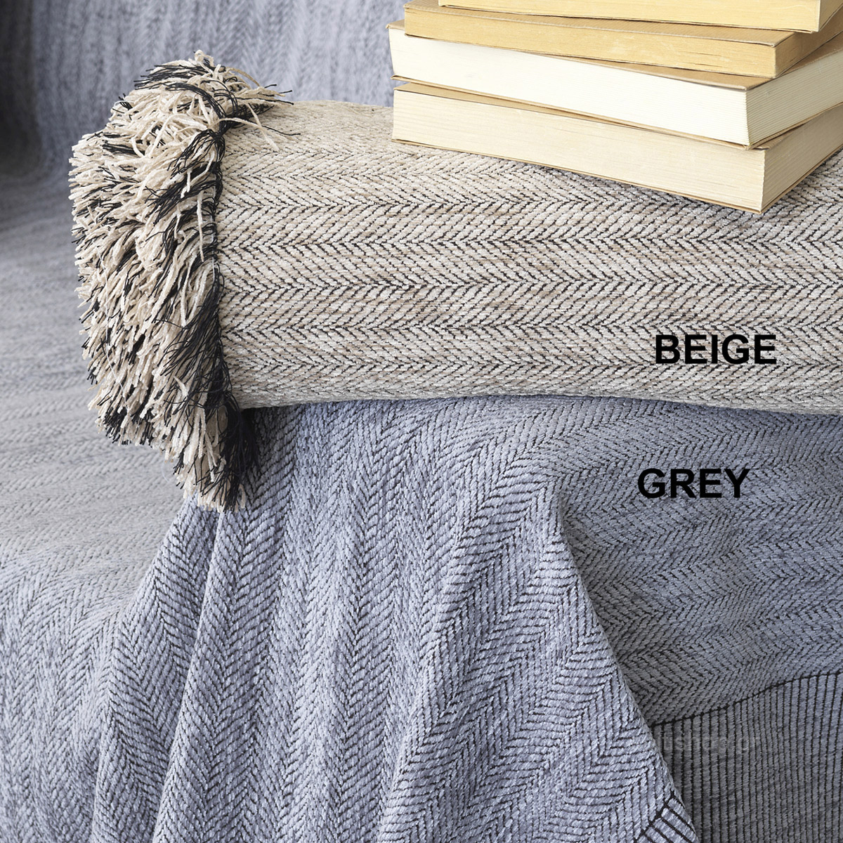 Ριχταρι Πολυθρόνας (180x180) Palamaiki Braid Grey 5205857180294 | Spitishop