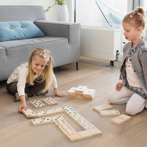 Ξύλινο Παιχνίδι Bs Toys Triangle Domino 8717775443193 | Spitishop