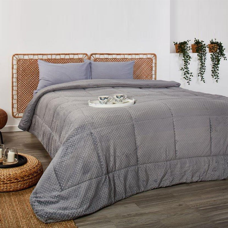 Κουβερτοπάπλωμα Υπέρδιπλο (220x240) Whitegg KB97-2 Light Grey 5207102110858 | Spitishop