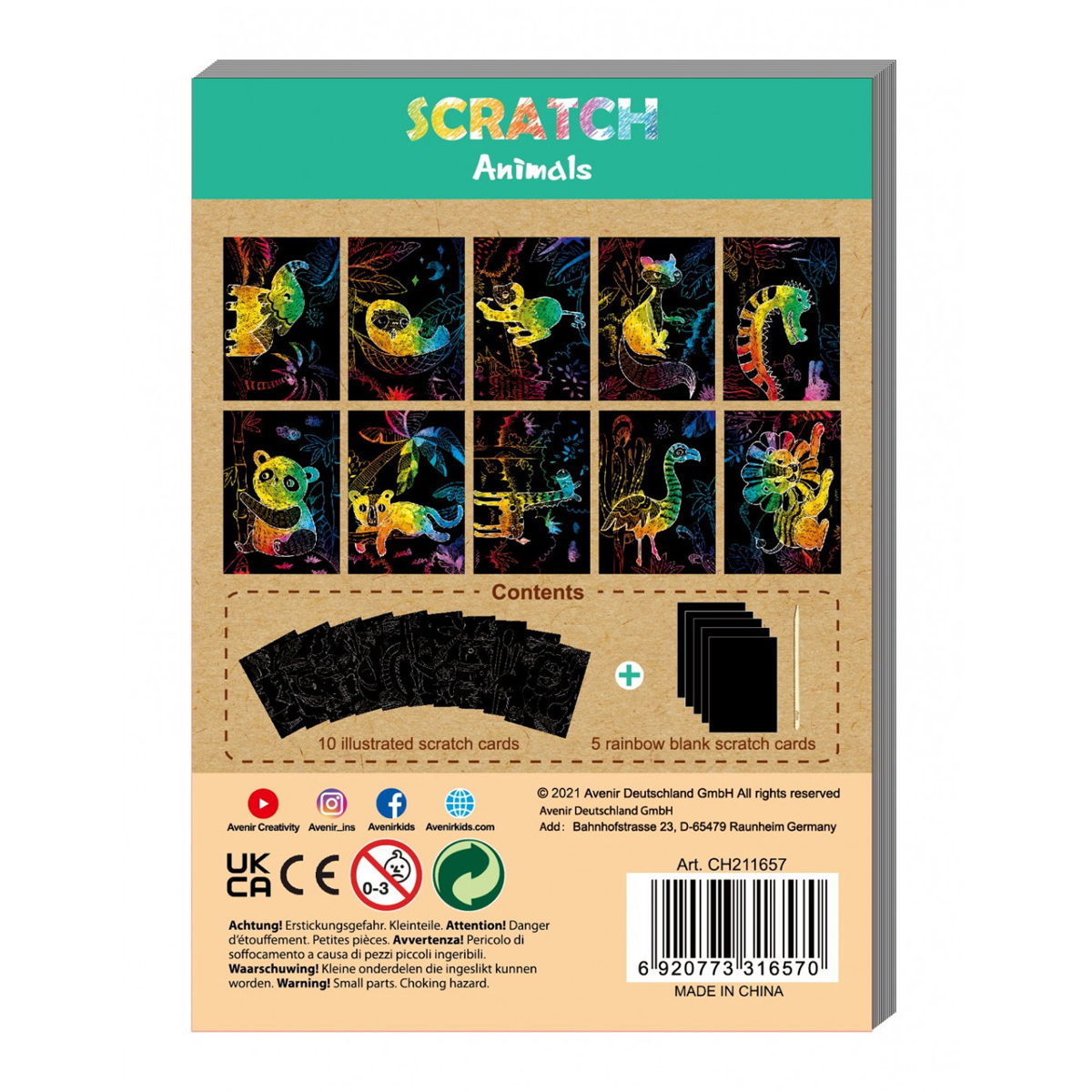 Ζωγραφική Scratch Avenir Forest Animals 6920773316570 | Spitishop