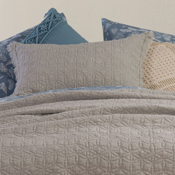 Ζεύγος Μαξιλαροθήκες Καπιτονέ (52x72) Nef-Nef Homeware Blue Collection ...