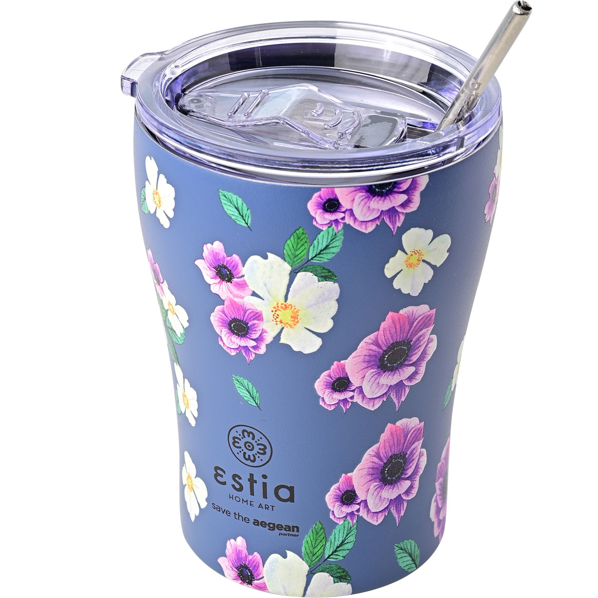 Ποτήρι Θερμός 350ml Estia Save The Aegean Garden Blue 01-16883 ...